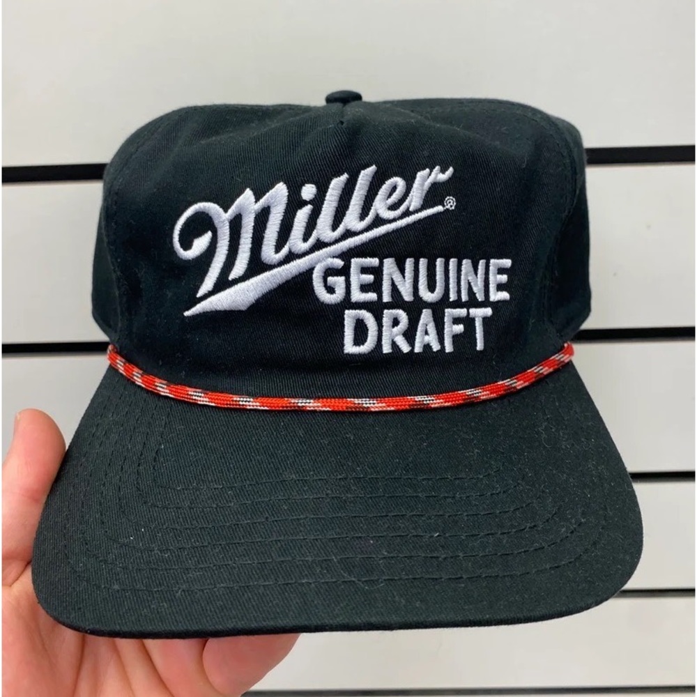 Miller Genuine Draft Beer Logo Retro Vintage Snapback… - Gem